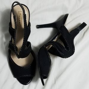 Tahari | Shoes | Chic Tahari Black Strappy Lauren Heels | Poshmark